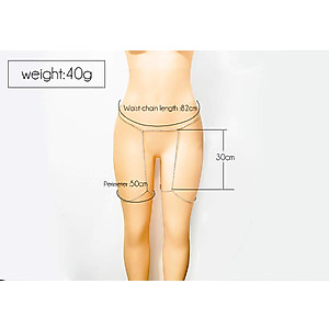 Lady Rhinestone body chain Crystal Leg Chains Body Chain Summer Thigh Chain Fashion Body Jewelry for Women and Girls (Silver) (A)