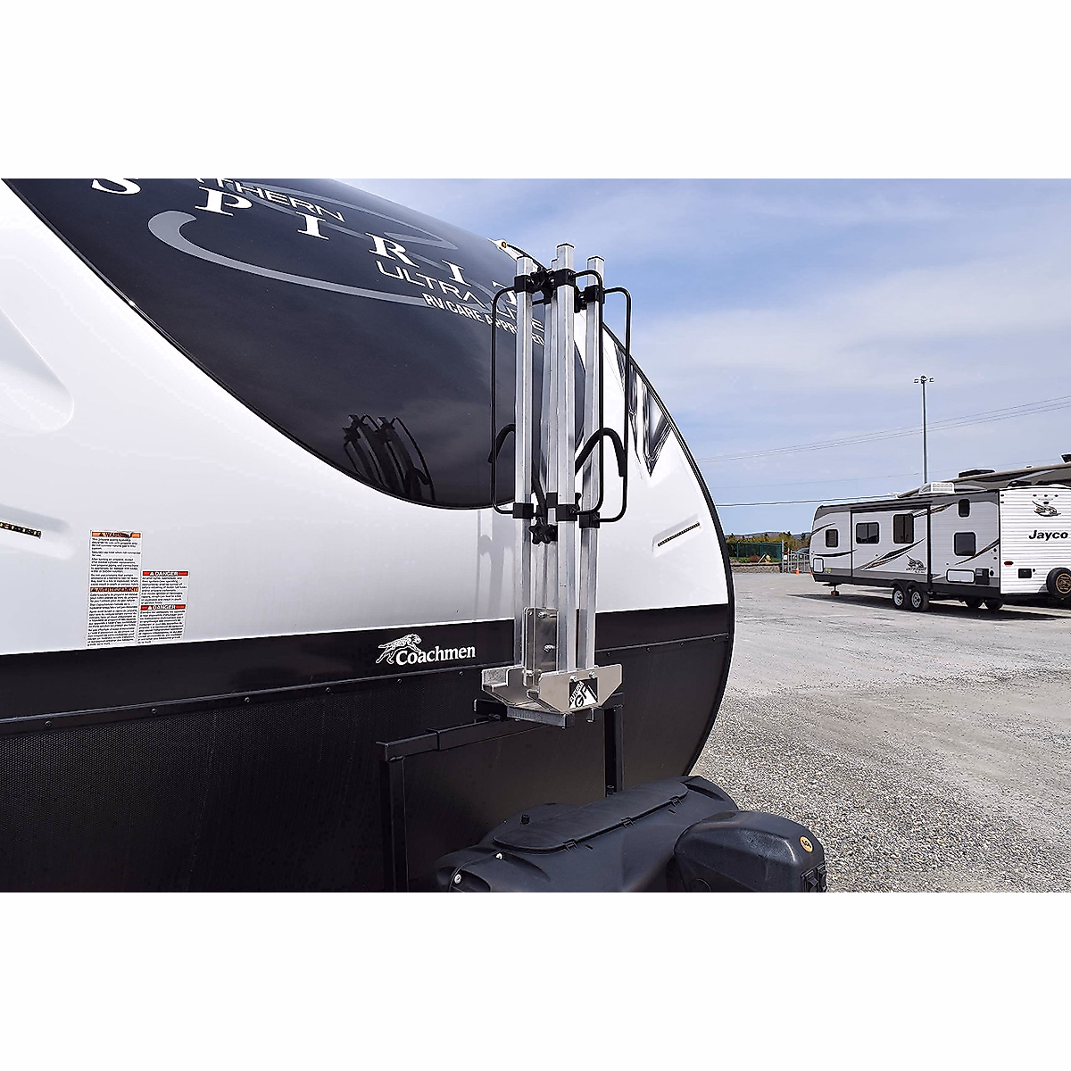 Futura GP 120 lbs Electric Bike RV Bike Rack for Travel Trailer Tongue A-Frame Bike Rack Bike Hitch Mount Rack (2-Inch Reicever)