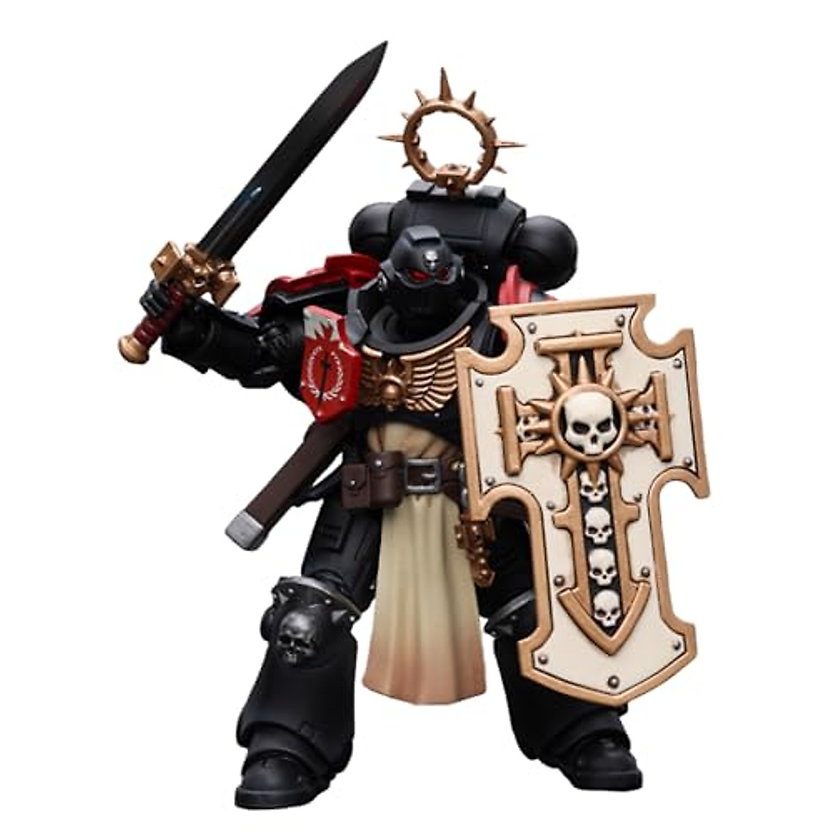 HiPlay JoyToy Warhammer 40K Collectible Figure: Primaris Space Marines Black Templars Bladeguard Veteran 1:18 Scale Action Figures JT2801 (Black Templars JT2801)