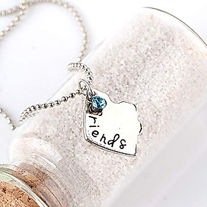 YALLNASL Friendship Necklace for 3 Best Friends Matching Necklaces for BFF Puzzle Piece Necklace for Best Friend Forever and Ever Necklace for BFFs Bestie Birthday Christmas Gifts