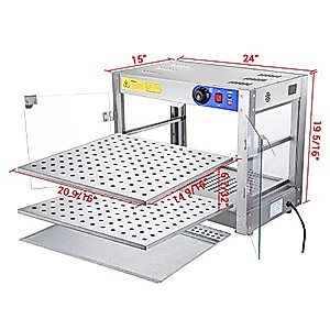 2-Tier 110V Commercial Countertop Food Pizza Warmer 750W 24x14x19 Pastry Display Case (2-Tier)