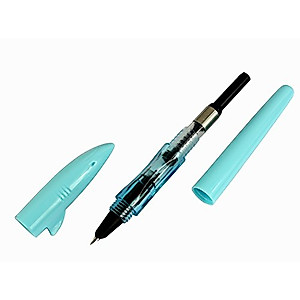 Hillento Jinhao Fountain Pen Set, Shark Series Plastic Fountain Pen Set, Diversity Color(Green, Light Blue, Pink, Purple, Rose Red, White), Set of 6