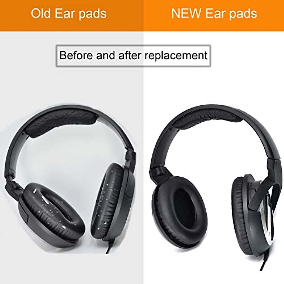 HD 448 HD428 HD419 Ear Pads and Headband - defean Replacement Repair Parts Suit Ear Cushion Compatible with Sennheiser HD418, HD419, HD428, HD429, HD439, HD438, HD448, HD449 Headphone