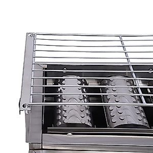 8 Burner Portable Outdoor BBQ Grill Large Stainless Steel Patio Garden Barbecue Grill Outdoor Party Grill Commercial Adjustable Height