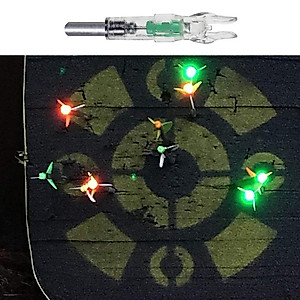 KUYYFDS LED Arrow Nocks Plastic Luminous Archery Lighted Nocks Light Up Arrow Bow Tail 12PCS Random Color Nocks