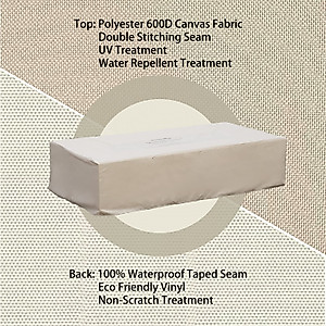 Essential Lounger 56 Inch Firepit Table for Outside, 50,000 BTU Rectangular Concrete Outdoor Firepit Tables with Wind Guard,Waterproof Cover,Lava Rocks,Side Handles,Big Propane Gas Fire Table - Grey