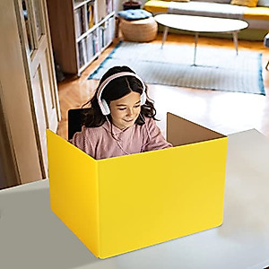 Desk Dividers for Students - 12 Pack Trifold Privacy Panel with 24pcs Stickers, Colourful Classroom Testing Shields Folders Board for School Teacher's Supplies