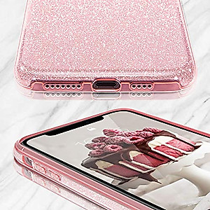 MATEPROX iPhone Xs Max case,Bling Sparkle Cute Girls Women Protective Case for iPhone Xs max 6.5"(Pink)