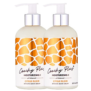 Coochy Intimate Shaving Cream MOISTURIZING Plus CITRUS ELIXIR For Pubic, Bikini Line, Armpit - Rash-Free With Patent-Pending Formula – Prevents Razor Burns & Bumps, In-Grown Hairs, Itchiness 2 Pack