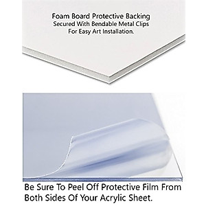 6x10 Frame White Solid Pine Wood Picture Frame | UV Acrylic, Foam Board Backing & Hanging Hardware