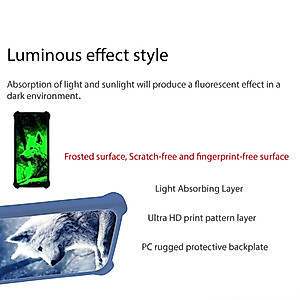 jioeuinly Case for Moto Thinkphone Case Compatible with Motorola Thinkphone Phone Case Cover [with Tempered Glass Screen Protector][Hard PC + Soft Silicone][Ring Support] [Luminous Effect] YGL-LAN