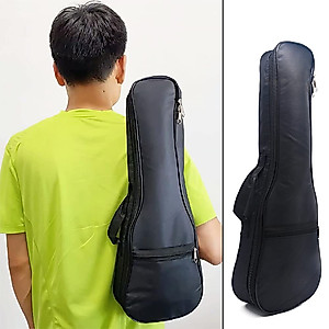 Majowir Concert Ukulele Case Black Ukulele Padding Bag for 24 Inch Ukulele