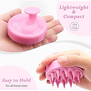 FREATECH 2-Pack Hair Scalp Massager Shampoo Brush, Shower Hair Brush with Long & Flexible Silicone Bristles for Scalp Scrub, Head Massage and Hair Growth, Dandruff Comb Scalp Scrubber Exfoliator