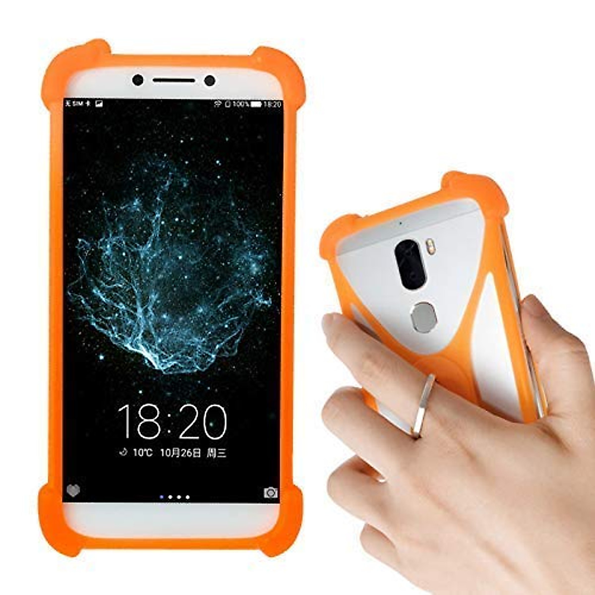Lankashi Orange Phone Silicone Cover Case for RCA 5.5" 4G LTE/RCA RLTP5573 1GB/RCA 6" /RCA 5" IPS/Alcatel Raven LTE/Tracfone ZTE Blade T2 Lite ZTE Z559DL 4G LTE/LG Ultimate 2 L41C Tracfone