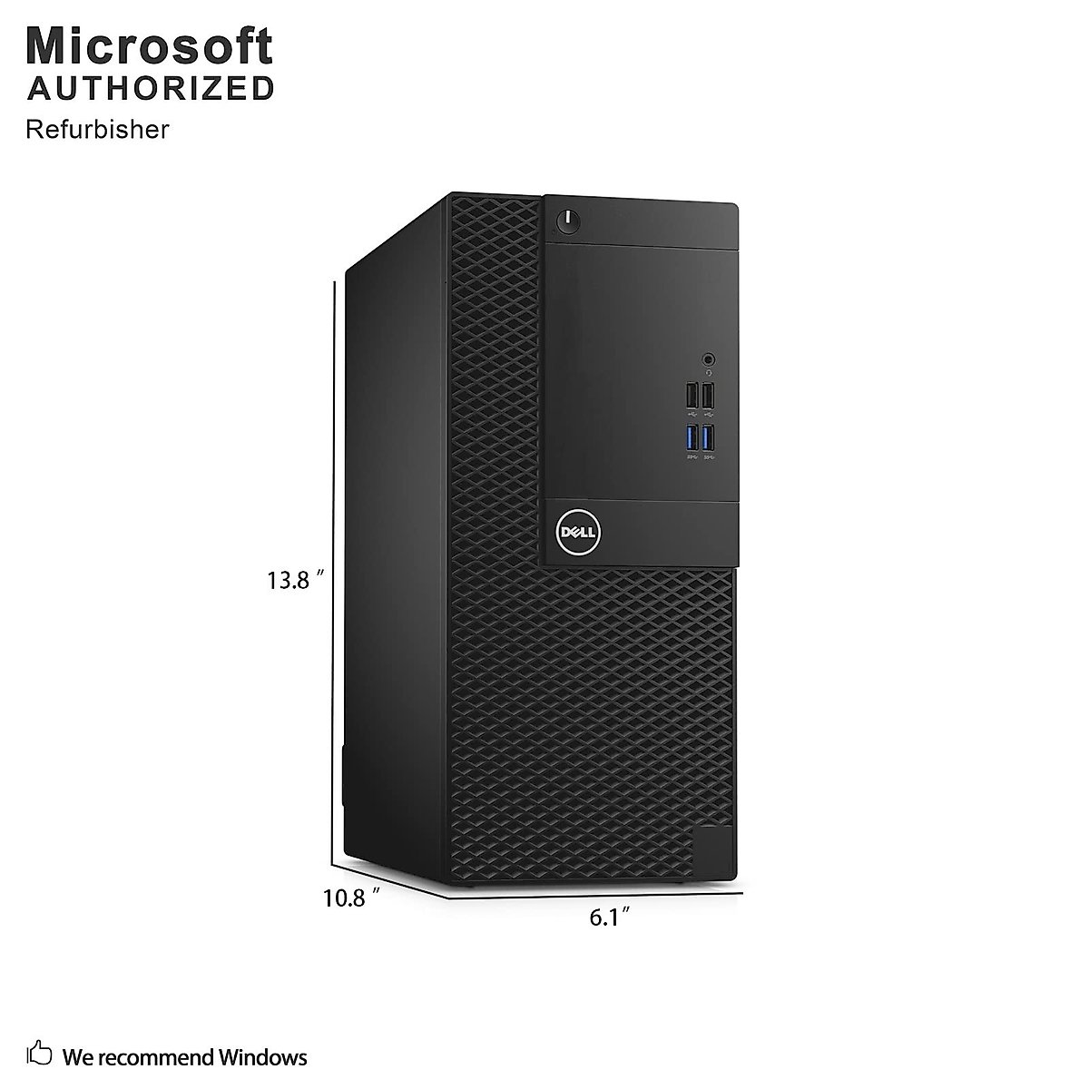 Dell OptiPlex 3050 Tower High Performance Desktop Computer, Intel Quad Core i7-6700 up to 4.0GHz, 16G DDR4, 1T, WiFi, BT, 4K Support, DP, HDMI, Win 10 Pro 64 English/Spanish/French (Renewed)