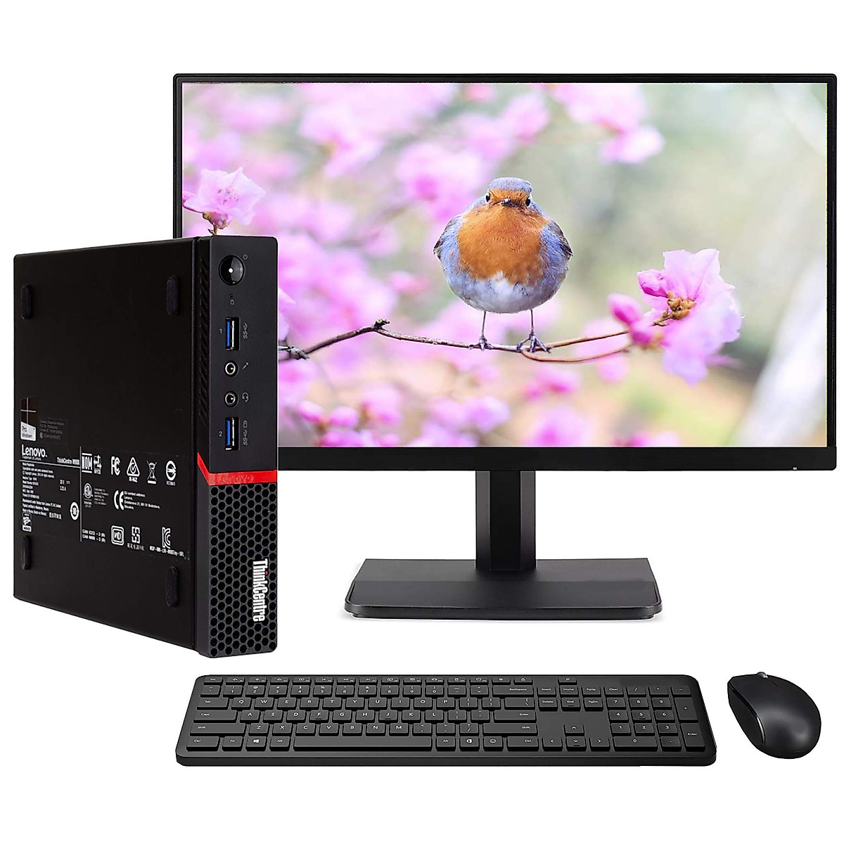 Lenovo M900 Tiny Computer Micro Tower PC, Intel Core i5 6400T Processor, 16GB DDR4 Ram, 512GB M.2 SSD,Wireless Keyboard & Mouse, Wifi | Bluetooth, New 23.8" FHD LED Monitor, Win 10 Pro (Renewed)