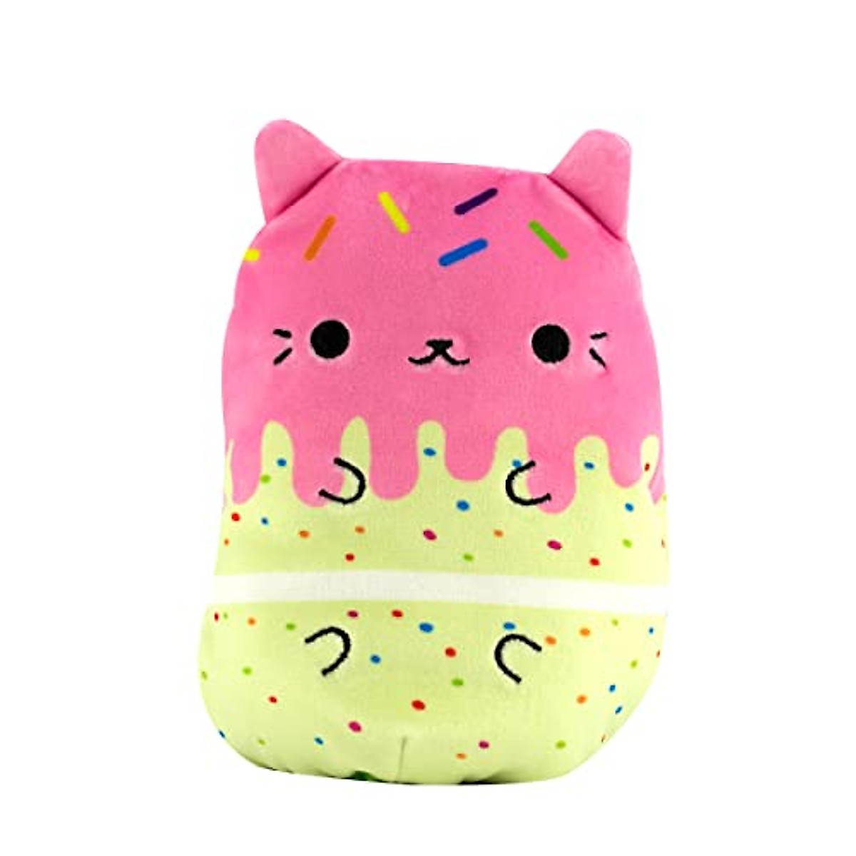 Cats vs Pickles Reversibles - Kitty Cake/Frosted Flo - Two Characters in One Toy! Cat on The Outside - Flip to Reveal Pickle on The Inside! 6" Super-Soft Collectible Toy!