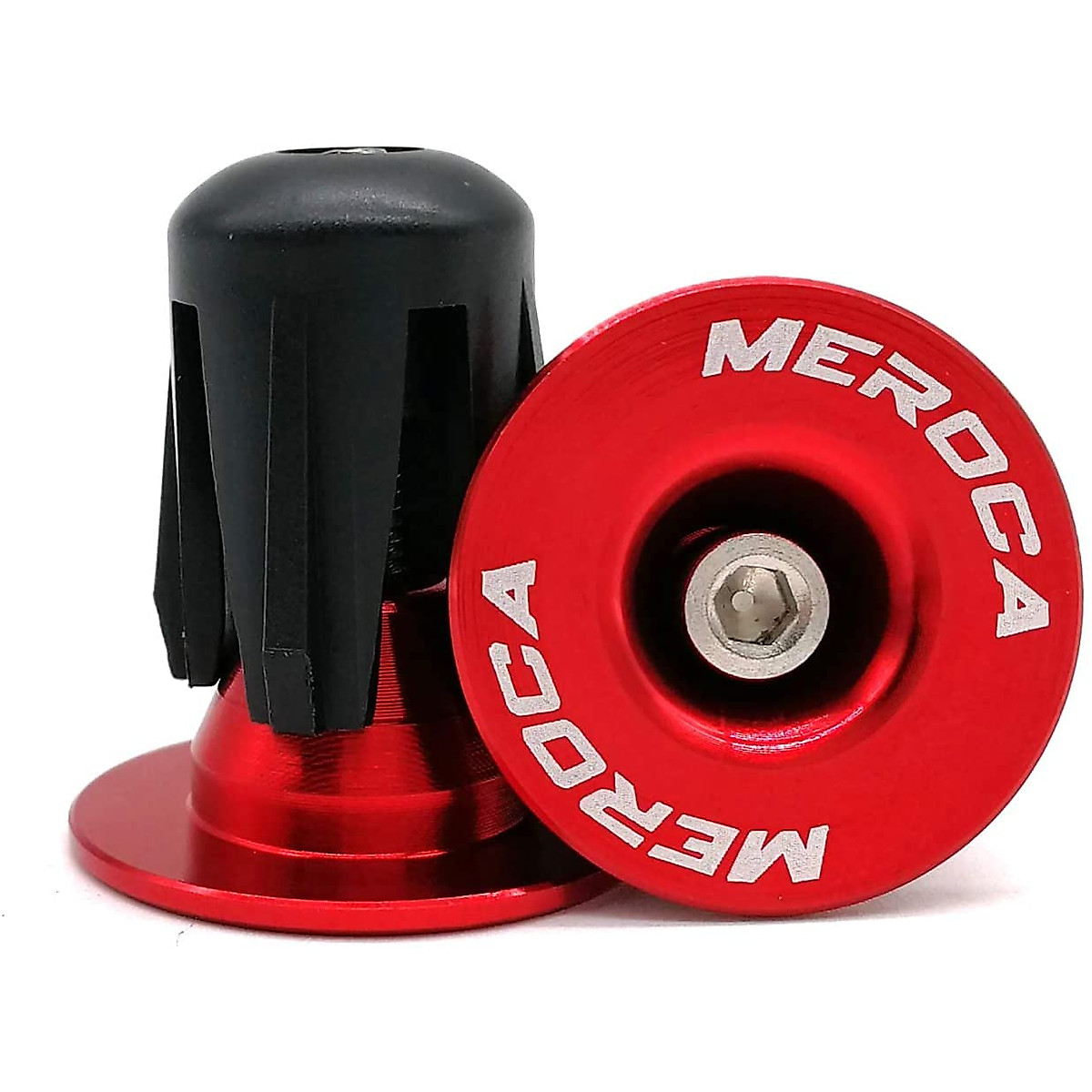 RANOKI Bar End Plugs Aluminum 1 Pairs for Most Bicycle Road Bike Mountain Bike MTB, BMX Bar Ends Handlebar （Red）