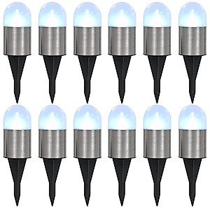 KTHLBRH (Fast Shipments) LED Landscape Ball Lamp Energy Saving for Yard Garden Patio Path Driveway Pathway Home Decoration Solar Ground Lights 12 pcs LED Lights White