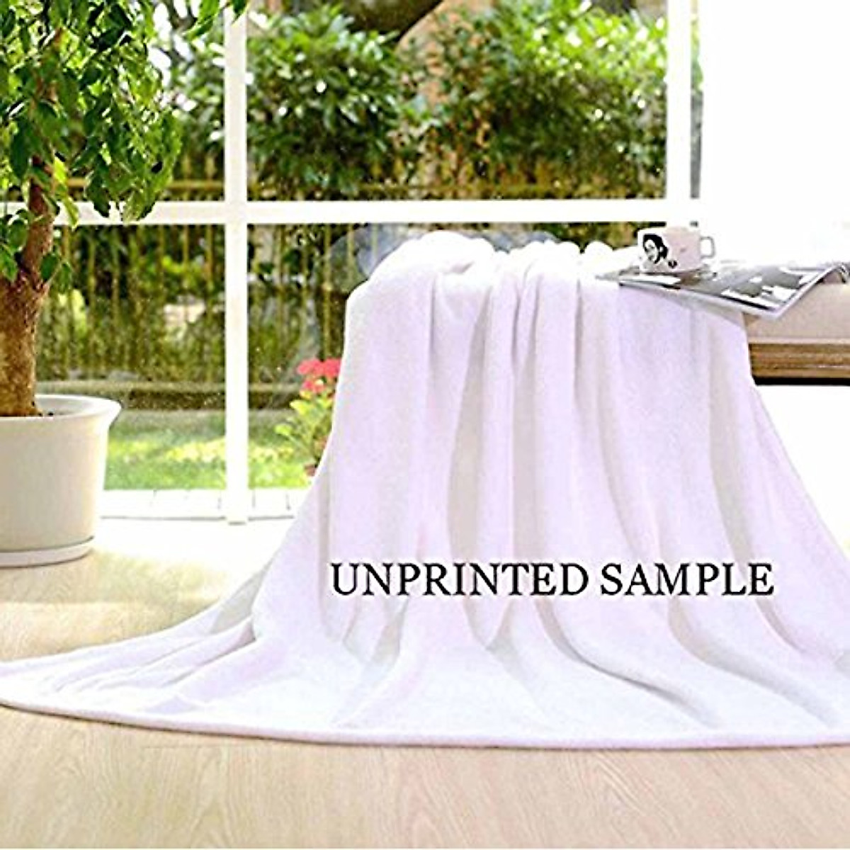 QH 58 x 80 Inch Sunflower Print Super Soft Throw Blanket for Bed Couch Sofa Lightweight Travelling Camping Throw Size for Kids Adults All Season