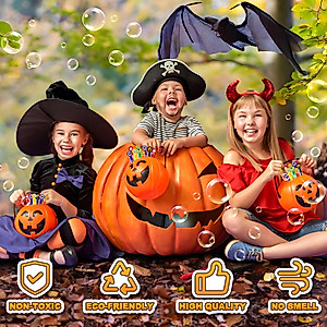 60 Pcs Halloween Bubble Wands Party Favors for Kids Halloween Treats Goodie Bag Stuffers Pinata Fillers, Mini Bubbles Bulk Halloween Toys Gifts Classroom Prizes for Toddlers Boys Girls Party Supplies