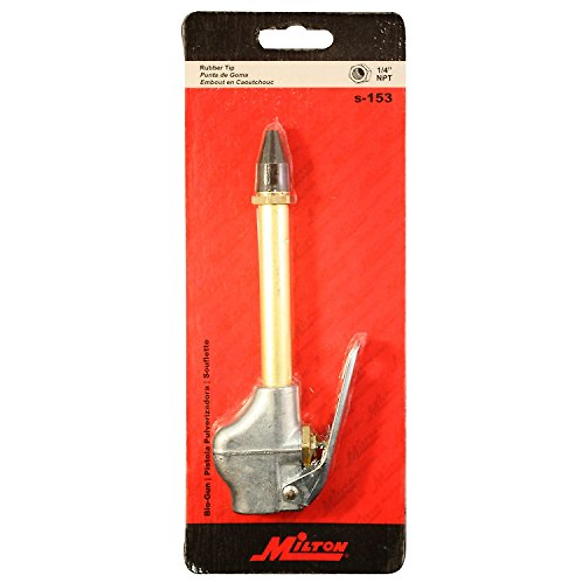 Milton S-153 1/4" NPT Lever Style Blow Gun, Single