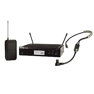 Shure BLX14R/SM35 Wireless Microphone System - 14-Hour Battery Life, 300 ft Range, UHF | SM35 Headset Mic, Single Channel Rack Mount Receiver | H9 Band (BLX14R/SM35-H9)