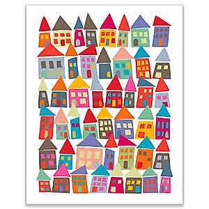 Modern Art Wall Decor - Colorful Abstract Wall Art - Midcentury Modern Poster - Nordic Style Scandinavian Wall Decor - Boho Posters - Hygge Decorative Living Room Artwork 8x10 UNFRAMED