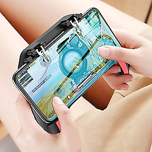 Mobile Phone Gamepad, Place in Table Dual Cooling Fans, Comfortable Touch for Smartphone Playing Games(5000mah)