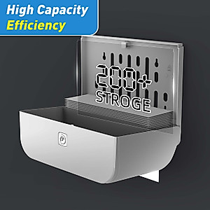 PLUSSEN Multifold Paper Towel Dispenser,C-Fold Folded Hand Paper Towels Dispenser Wall Mount for Commercial (Silver)