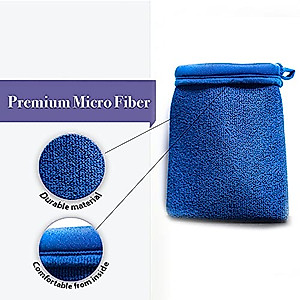 Ragnify Pack of 2 Clay Mitt Auto Detailing Medium Grade Alternative Mitt for Flawless Removal of Surface Bonded Micro Contaminant (Blue)