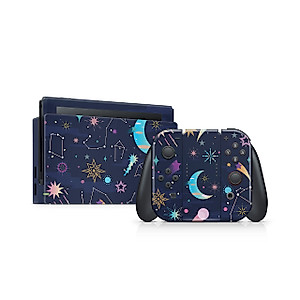 Tacky Design Planets Skin Compatible with Nintendo Switch Skin Wrap Cover, Galaxy Planets Skin for Nintendo Switch Stickers, Premium Vinyl 3M Full Wrap Decal (Stars)