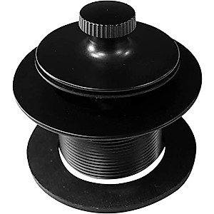 Westbrass D941K-62 1-3/8" Fine Thread Twist & Close Bathtub Drain Trim with One-Hole Overflow Faceplate, 1 Pack, Matte Black