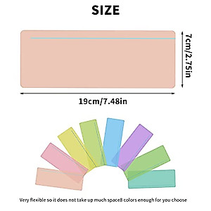 TIESOME 8Packs Dyslexia Overlay Ruler, Dyslexia Coloured Overlays for Reading Aids Colored Overlay for Dyslexia Aids for Children Helps with Reduce Visual Stress Reading Assistant