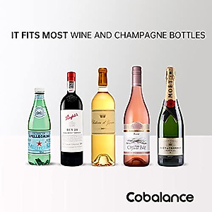 Wine Chiller Electric,Cobalance Wine Chillers Bucket for 750ml Red & White Wine or Some Champagne,Stainless Steel Single Bottle Iceless Wine Cooler,Kitchen Bar RV Wine Accessory,Gift for Wine Lovers