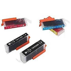 FTVOGUE Multi Color Ink Cartridge Printer Cartridge Replacement for PIXMA TS706 TR7560 TR8560 TS6160 TS6260 (BK BK C M Y 5 Colors)