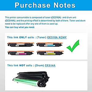 LCL Remanufactured Toner Cartridge Replacement for HP 126A CE310A CE311A CE312A CE313A CF341A Laserjet Pro CP1020 CP1025 CP1025nw Laserjet 100 Color MFP M175 M175nw (4-Pack Black Cyan Magenta Yellow)