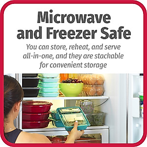 GoodCook BPA-Free Plastic Reusable Meal and Snack Prep Containers, Multiple Sizes (30 Sets), Assorted