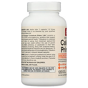 Jarrow Formulas Colostrum Prime Life 400 mg, Dietary Supplement, Immune and Gastrointestinal Support, 120 Capsules, 120 Day Supply