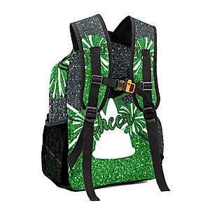 Deven Green Cheerleader Personalized Kids for Boy/Girl Teen Primary School Daypack Travel Bag Bookbag