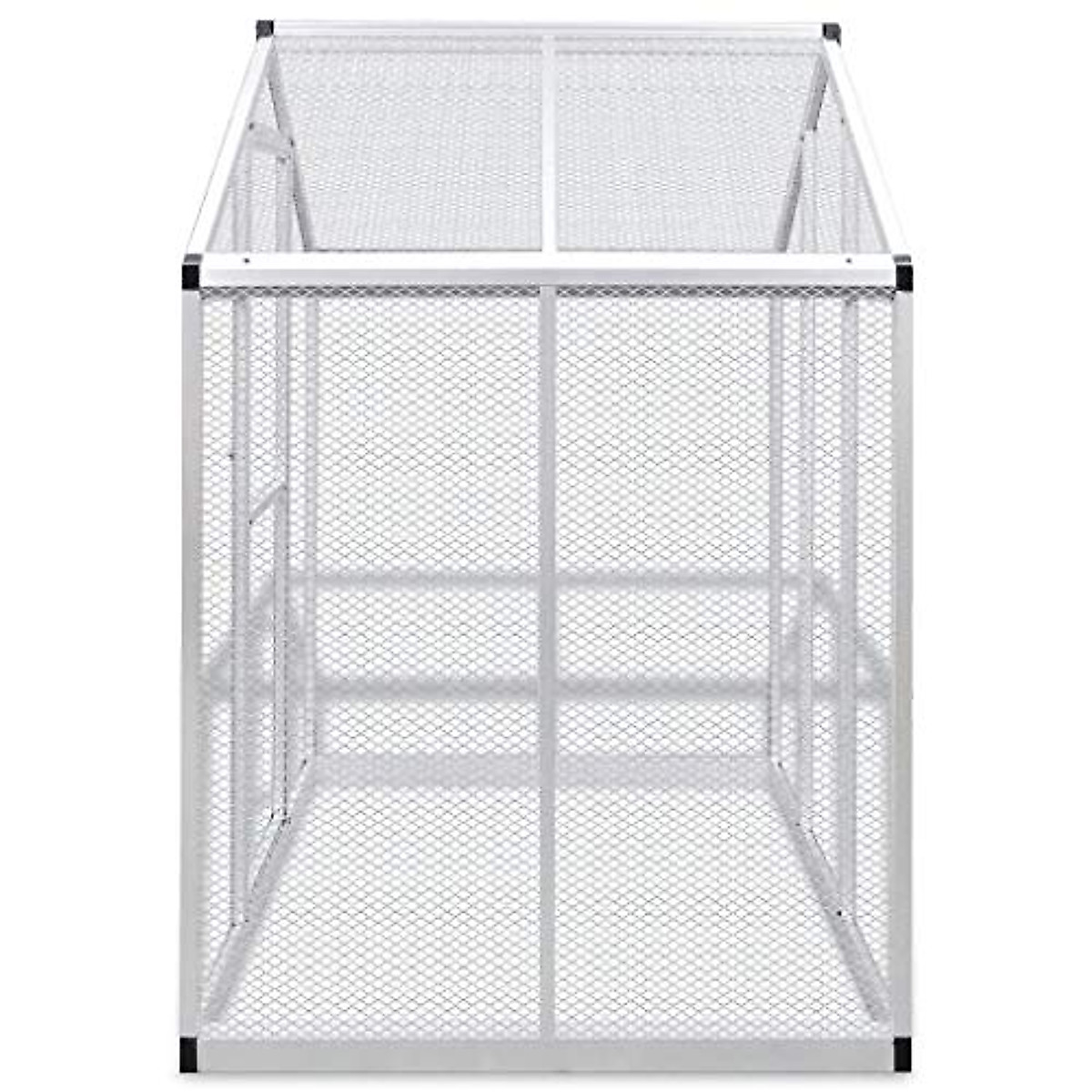 FAMIROSA Outdoor Aviary Aluminium, Large Pigeon Cage, Aluminium Bird Cage Bird House, Parrot Cage Bird Aviary for Outdoor, 70.1" x 48" x 76.4" (L x W x H)