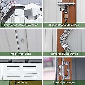 QSSLLC Storage Shed 5FT x 3FT Outdoor Shed with Lockable Door, Shed Kit for Backyard, Patio, Lawn, White