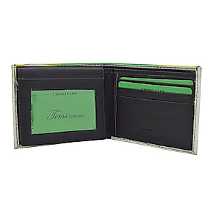 Leather Bi-fold Rasta Marijuana Wallet Bills Credit Card Holder Pockets Unisex Men Women Wallet