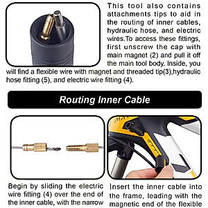 Internal Cable Routing Tool Shift Cable Wire Kit with Magnet, Removable , Wires, Fittings for MTB Road Bike Product Name
