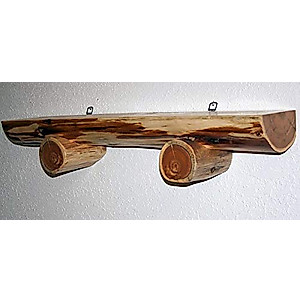 Cedar Log Wall Shelf