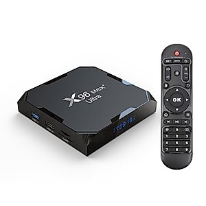 VTNIU X96 Max Plus Ultra TV Box Android 11 Amlogic S905X4 4GB 32GB Support AV1 HDMI 8K Video Decoding Dual-WiFi 2.4G 5G Blue Tooth 4.x USB 3.0