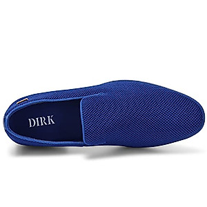 Dirk Dress Shoes for Men Tuxedo Shoes Slip-On Loafer Casual Oxford Shoes Fashion Lightweight Blue