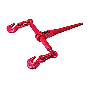 Aain D03A4 Heavy Duty Ratchet Chain Load Binder,3/8-1/2'' 4 Pack, Red