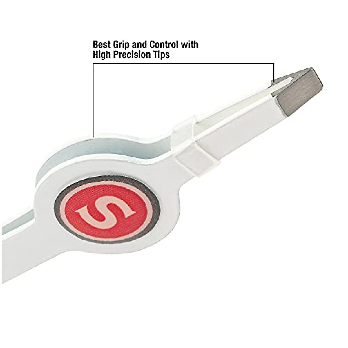 SINGER Slant Tip Tweezers with Wide-Grip for Sewing, Quilting, & Applique