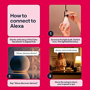 innr Color Smart Bulb A19, Works with Philips Hue, Alexa, Hey Google, SmartThings (Hub Required), Zigbee, Lights, Dimmable RGBW LED Light Bulbs A19 with E26 Base, 60W Equivalent, 2-Pack, AE 280 C-2